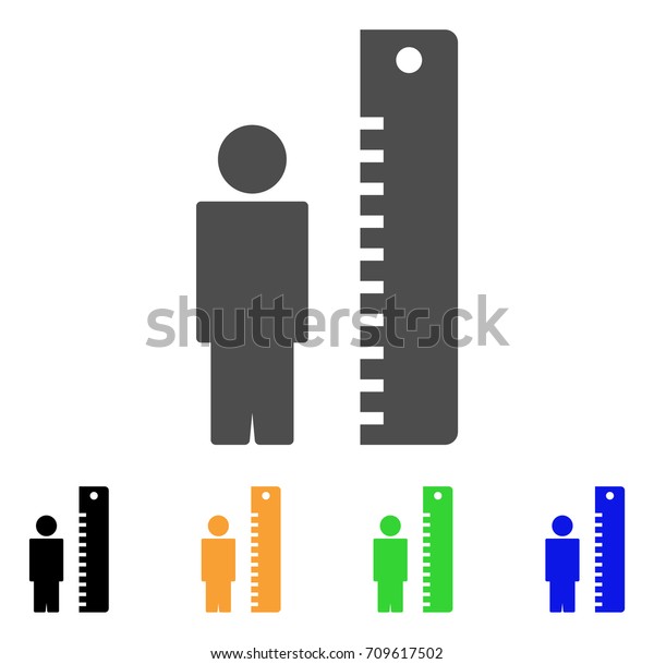 Man Height Vector Pictograph Style Flat Stock Vector (Royalty Free ...