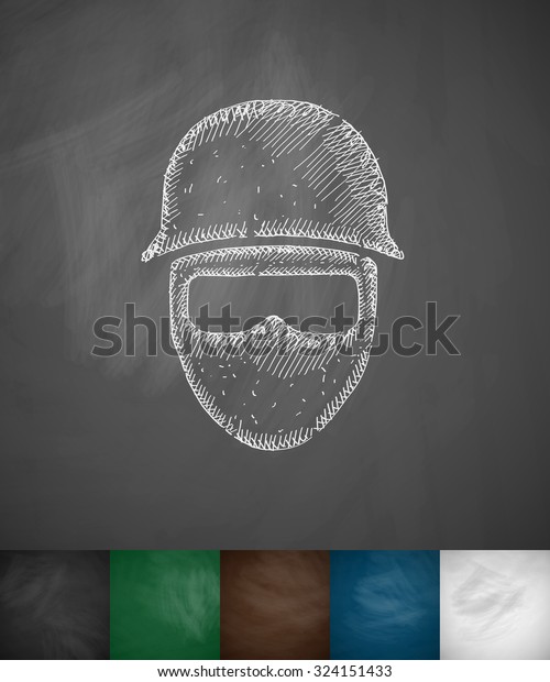 Man Helmet Icon Hand Drawn Vector Stock Vector (Royalty Free) 324151433 ...