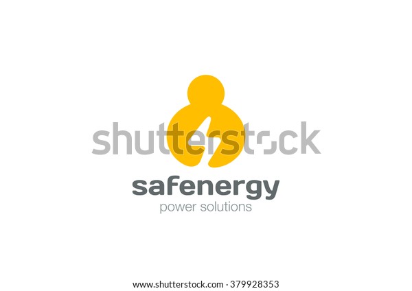 Man Holding Hands Flash Logo Design: vetor stock (livre de direitos ...