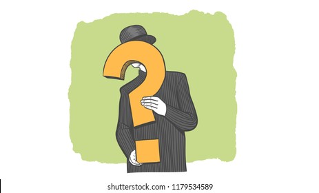 Man Holding Question Mark Stock Vector (Royalty Free) 1179534589 ...