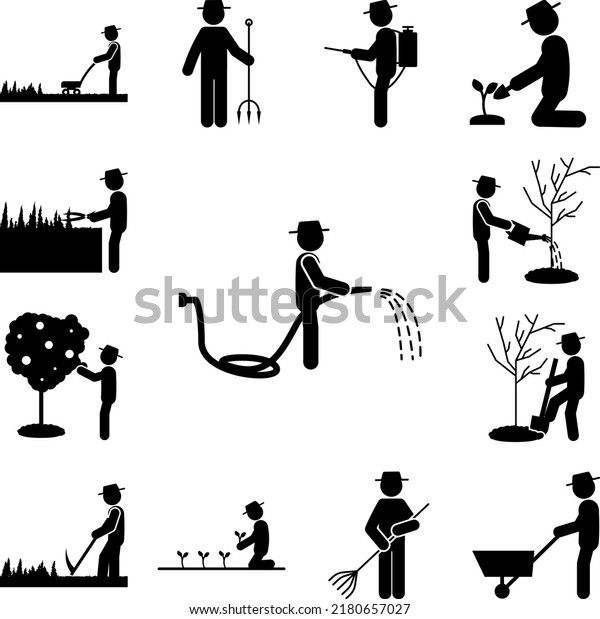Man Hose Icon Collection Other Items Stock Vector (Royalty Free ...