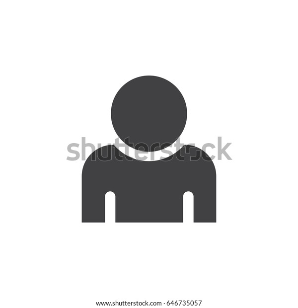 Man Icon Black On White Background: vector de stock (libre de regalías ...