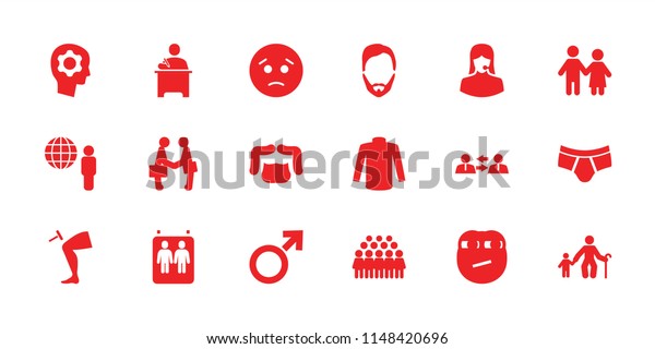 Man Icon Collection 18 Man Filled Stock Vector (Royalty Free ...