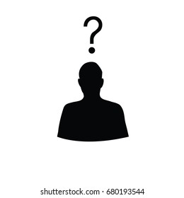 Silhouette Mystery Person Question Mark On Stock Vector (Royalty Free ...
