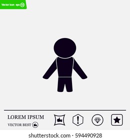 Man Icon Vector Illustration Shadow Stock Vector (Royalty Free ...
