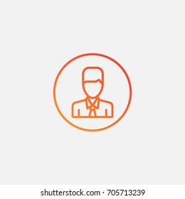Man Icongradient Illustration Isolated Vector Sign Stock Vector ...