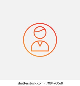 Man Icongradient Illustration Isolated Vector Sign Stock Vector ...