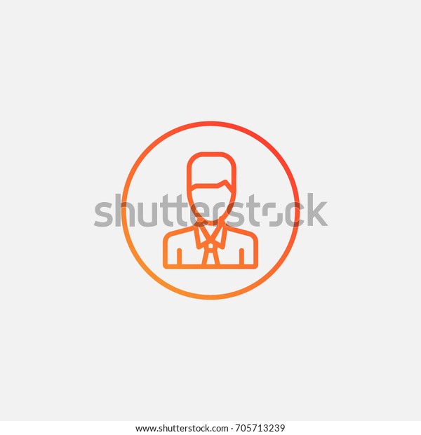 Man Icongradient Illustration Isolated Vector Sign Stock Vector ...