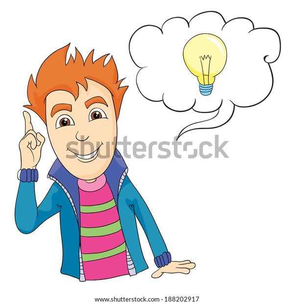 Man Idea Vector Illustration On White Stock Vector (Royalty Free ...