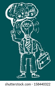Man Ideas Symbol Creativity Stock Vector (Royalty Free) 158440343