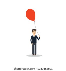 Man Illustration Balloon Stock Vector (Royalty Free) 1780462601 ...