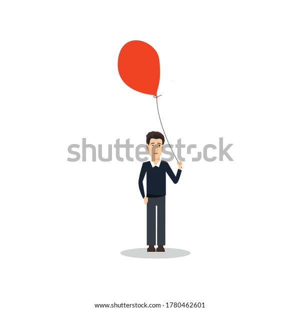 Man Illustration Balloon Stock Vector (Royalty Free) 1780462601 ...