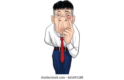 Man Inaction Vector Angry Man Showing Stock Vector (Royalty Free ...