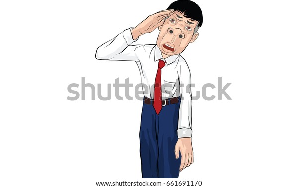 Man Inaction Vector Angry Man Showing Stock Vector (Royalty Free ...