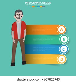 Man Info Graphic Design Vector Stock Vector (Royalty Free) 687825943 ...
