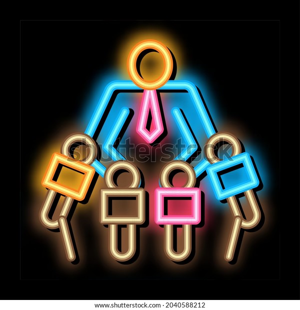 Man Interview Neon Light Sign Vector Stock Vector (Royalty Free ...