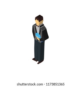 Man Isometric Left Top View 3d Stock Vector (Royalty Free) 1173851365