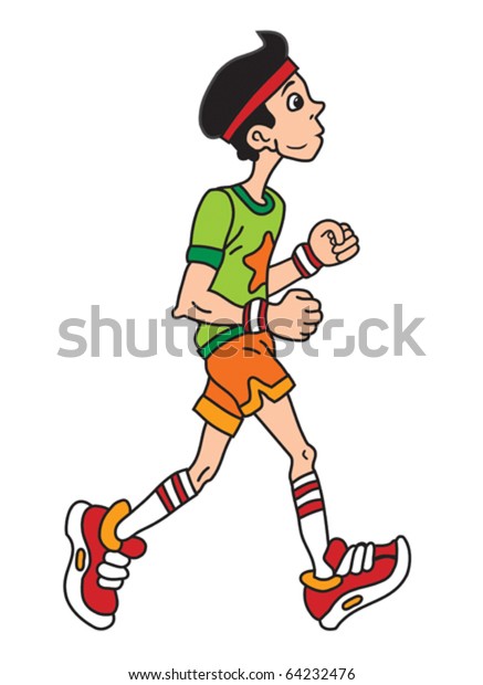 Man Jogging Cartoon Vector Illustration Stock Vector (Royalty Free ...