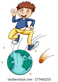 Man Jumping Out World Stock Vector (Royalty Free) 277465253