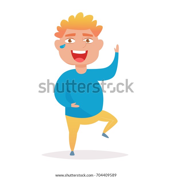 Man Laughing Vector Cartoon Isolated Art Stock Vector (Royalty Free ...