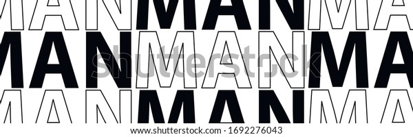 Man Lettering Illustration Isolated On White Stock Vector (Royalty Free ...
