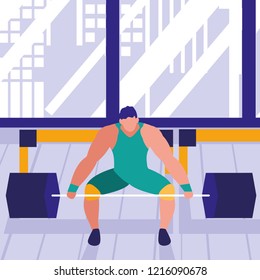Man Lifting Weights Design Stock Vector (Royalty Free) 1216090678 ...
