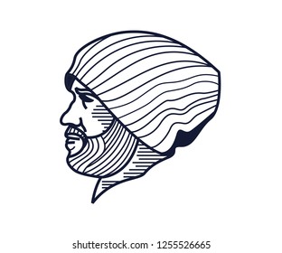 Man Line Art Logo Stock Vector (Royalty Free) 1255526665 | Shutterstock