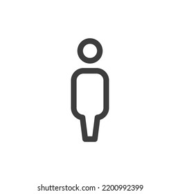 Man Linear Vector Icon Male Sign Stock Vector (Royalty Free) 2200992399 ...