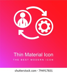 Man Machine Circuit Symbol Red Pink Stock Vector (Royalty Free ...