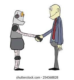 Man Machine Friends Stock Vector (Royalty Free) 254368828 | Shutterstock