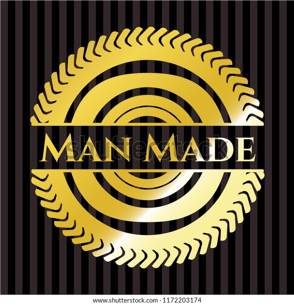 Man Made Gold Emblem Stock Vector (Royalty Free) 1172203174 | Shutterstock