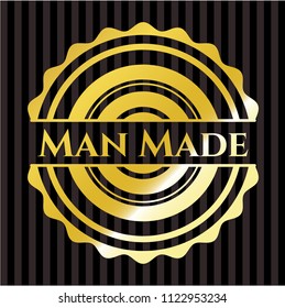 Man Made Golden Emblem Stock Vector (Royalty Free) 1122953234