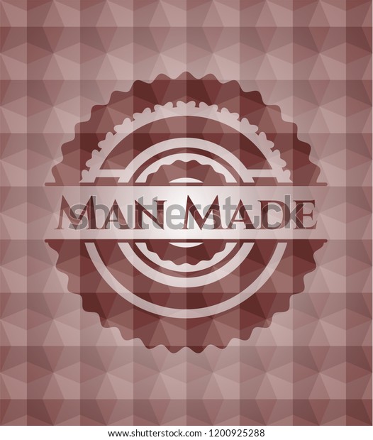 Man Made Red Emblem Geometric Pattern Stock Vector (Royalty Free ...