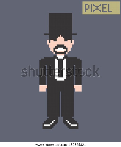 Man Magician Pixel Art Character: เวกเตอร์สต็อก (ปลอดค่าลิขสิทธิ์ ...