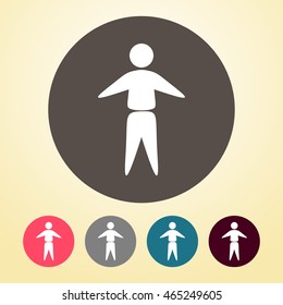 Man Male Icon Round Shape Stock Vector (Royalty Free) 465249605 ...