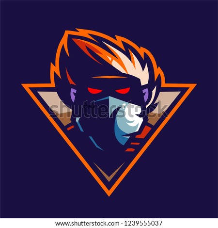 Man Mask Mascot Logo Template Stock Vector (Royalty Free) 1239555037 ...