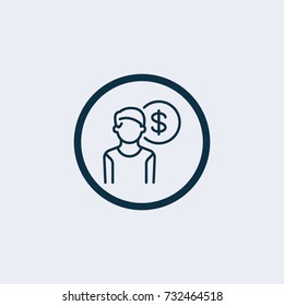 Man Money Icon Stock Vector (Royalty Free) 732464518 | Shutterstock