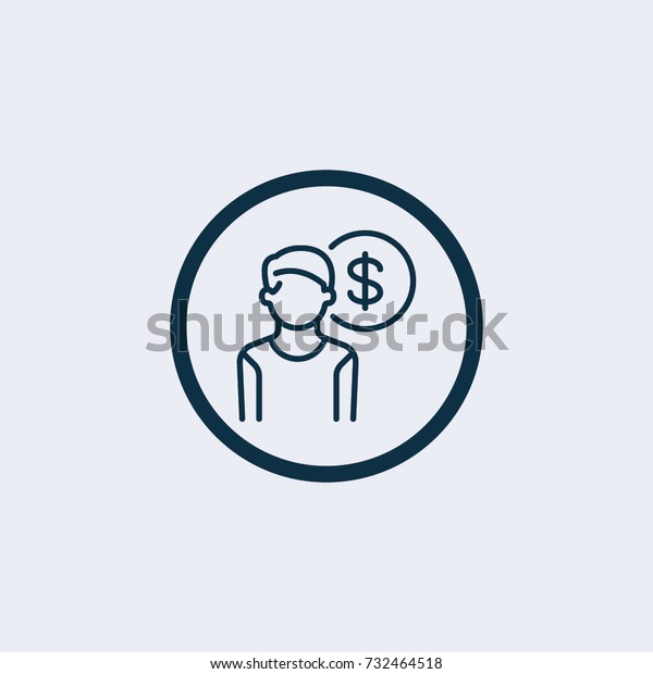 Man Money Icon Stock Vector (Royalty Free) 732464518 | Shutterstock