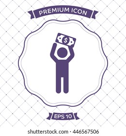 Man Money Icon Vector Stock Vector (Royalty Free) 446567506 | Shutterstock