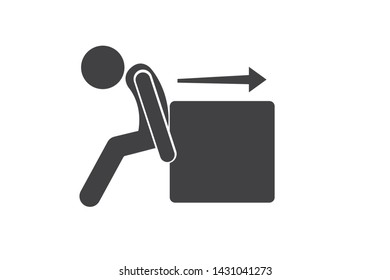 Man Moving Box Actions Postures Stick Stock Vector (Royalty Free ...