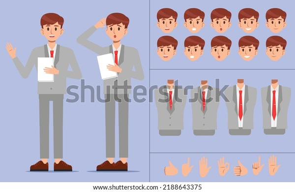Man Office Character Set 1 Stock Vector (Royalty Free) 2188643375 ...