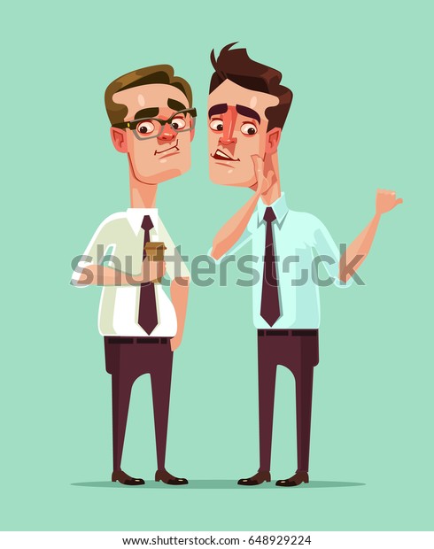 Man Office Worker Says Rumors Other Stock Vector (Royalty Free) 648929224