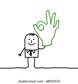 Man Ok Hand Sign Stock Vector (Royalty Free) 68950576 | Shutterstock