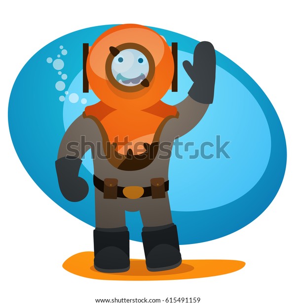 Man Old Diving Suit Diving Tourism: เวกเตอร์สต็อก (ปลอดค่าลิขสิทธิ์ ...