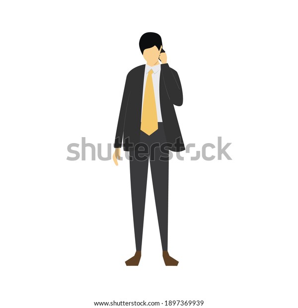 Man On Call Illustration Stock Vector (Royalty Free) 1897369939 ...