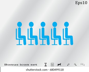 Man On Chair Icon Vector Illustration Stock Vector (Royalty Free ...