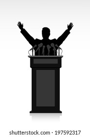 Man On Podium Stock Vector (Royalty Free) 197592317 | Shutterstock