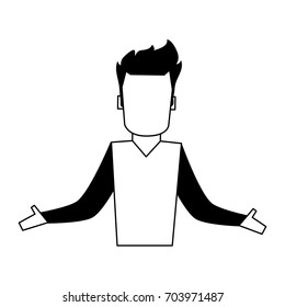 Man Open Arms Avatar Icon Image Stock Vector (Royalty Free) 703971487 ...