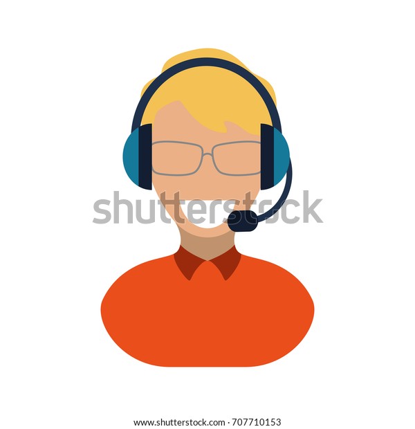 Man Operator Vecto Illustration Stock Vector (Royalty Free) 707710153 ...