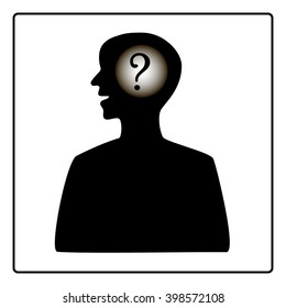 Man Outline Question Black Stock Vector (Royalty Free) 398572108 ...